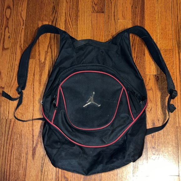 Jordan | Bags | Nike Air Jordan Backpack Red Black Tons Of Room Great ...